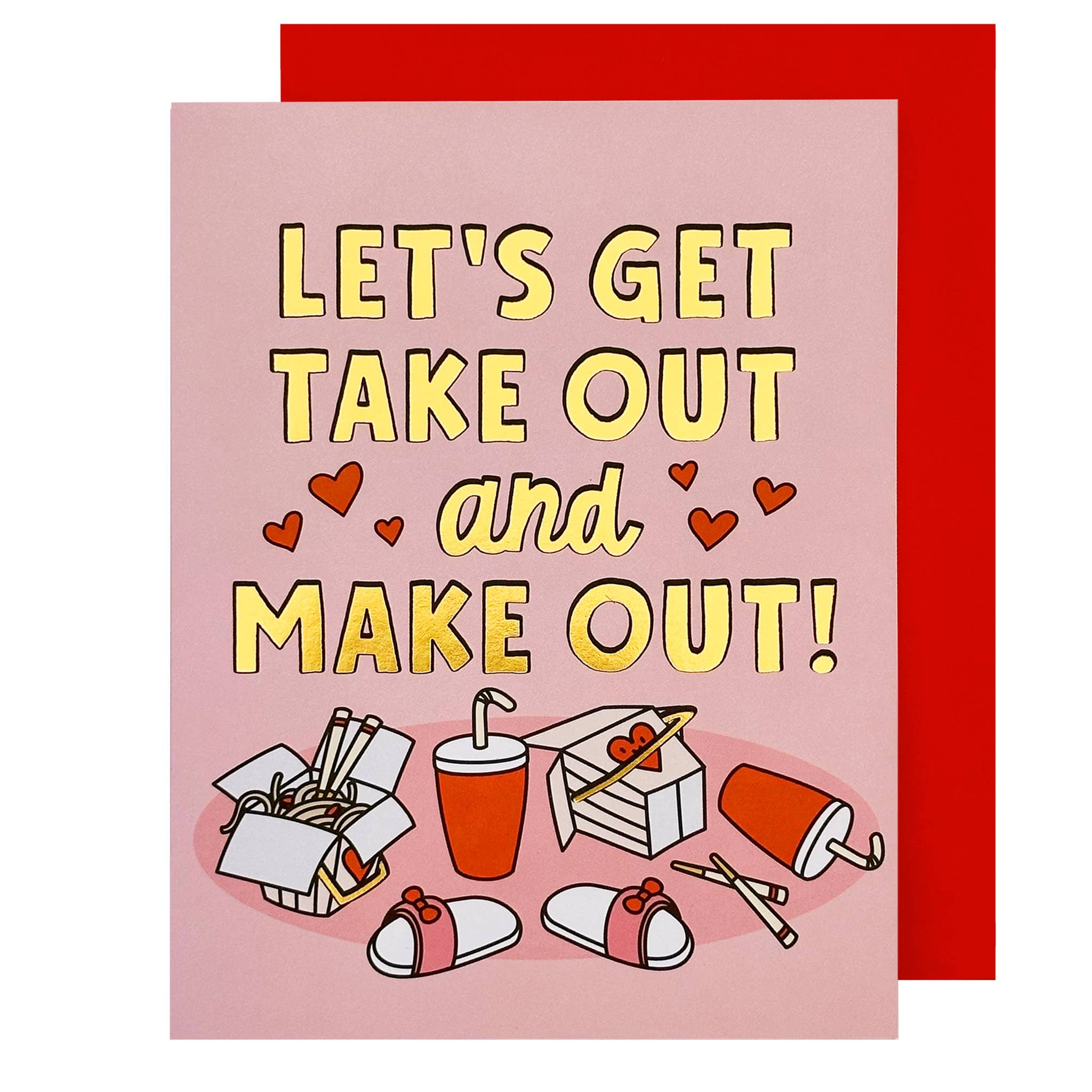 The Social Type - Let's Get Take Out & Make Out Love Card – post.script.