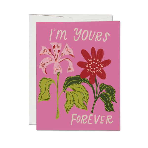 Red Cap Cards - Yours Forever greeting card: Single – post.script.